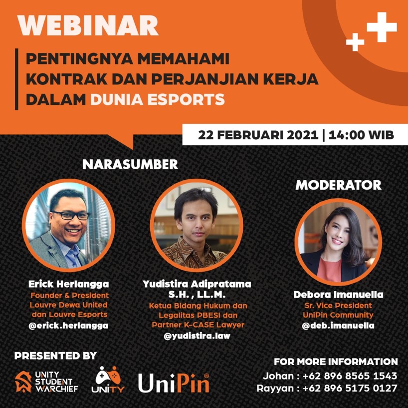 UniPin Community Ajak Mahasiswa Melek Aspek Legal dalam Esports