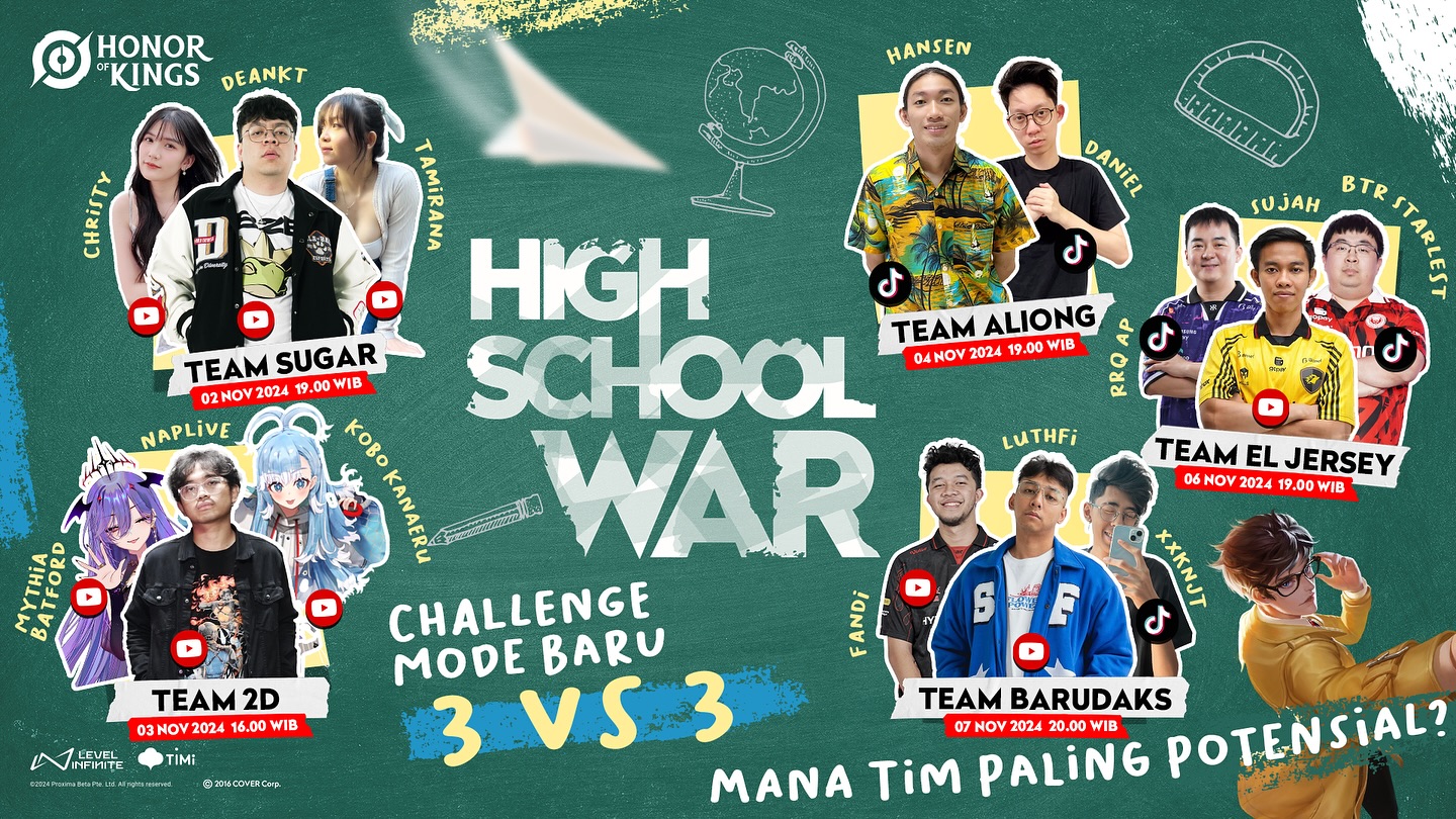 High School War: Adu Skill dan Solidaritas Para Streamer!